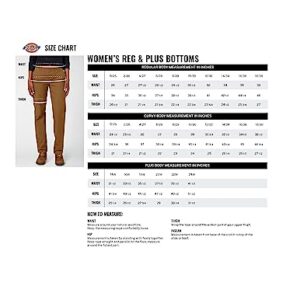 Dickies Women's Relaxed Straight Stretch Twill Pant, Black, 18 Regular