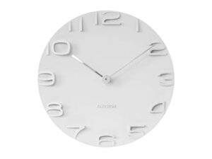 present time karlsson on the edge wall clock, white