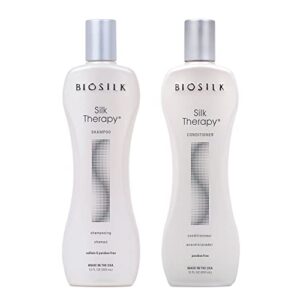 biosilk silk therapy duo set shampoo and conditioner - 12 fl oz (pack of 2)