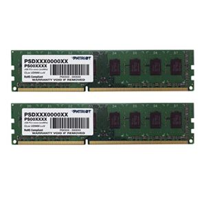 patriot signature ddr3 8 gb (2 x 4 gb) cl11 pc3-12800 (1600mhz) 240-pin ddr3 desktop memory kit psd38g1600k