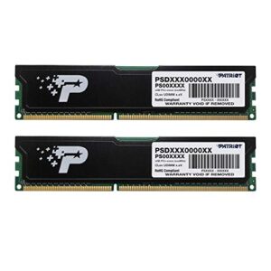 patriot signature ddr3 8 gb (2 x 4 gb) cl11 pc3-12800 (1600mhz) 240-pin ddr3 desktop memory kit