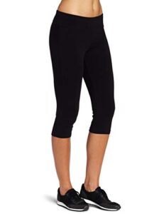 spalding women's essential capri legging, black, x-large