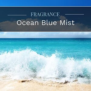 CANDLE-LITE Scented Ocean Blue Mist Fragrance, One 18 oz. Single-Wick Aromatherapy Candle with 110 Hours of Burn Time, Light Color