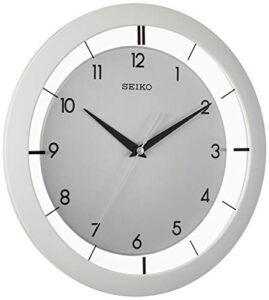 seiko 11 inch st john brushed metal wall clock