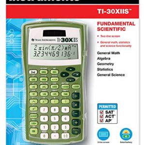 Texas Instruments TI-30X IIS 2-Line Scientific Calculator, Lime Green