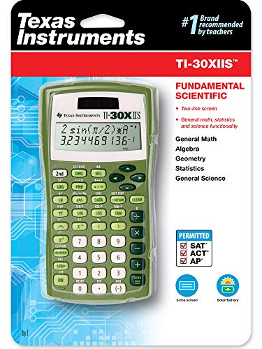 Texas Instruments TI-30X IIS 2-Line Scientific Calculator, Lime Green