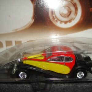 HOT WHEELS AUTO MILESTONES YELLOW AND RED 1933 BUGATTI DIE-CAST COLLECTIBLE