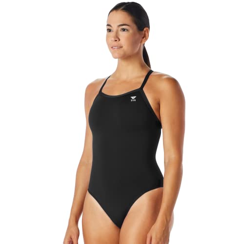 TYR Women's Durafast Elite Diamondfit Swimsuit (Black, 28)