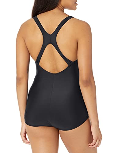 speedo Women's Swimsuit One Piece PowerFlex Princess Seam Ultraback Conservative Cut speedo Black, 18