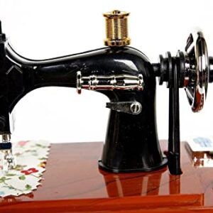 G Ganen Musical Sewing Machine Music Box Vintage Look (Brown-1)