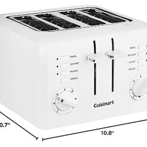 Cuisinart CPT-142P1 4-Slice Compact Plastic Toaster, White