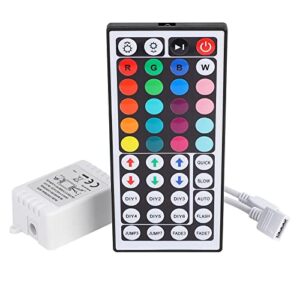 supernight rgb led light strip remote controller, 44 keys ir remote controller replacement for smd 5050 3528 2835 rgb led strip lights