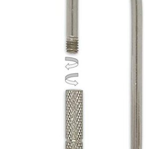 Lucky Line 2” Rectangular Key Ring with Turn Twist Sleeve Closure (70201), Silver