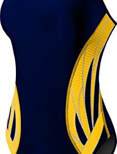 TYR SPORT Women's Phoenix Splice Diamondfit Swimsuit (Navy/Gold, Size 30)