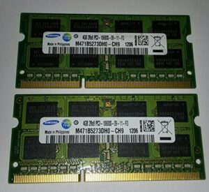 8gb ram kit (2x4gb) samsung ddr3 1333mhz sodimm notebook memory laptop pc3-10600s m471b5273dh0-ch9