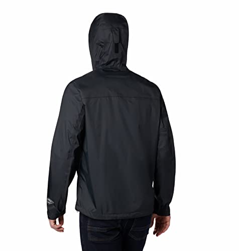 Columbia Men's Evapouration Rain Jacket, Waterproof and Breathable-, Black, Medium