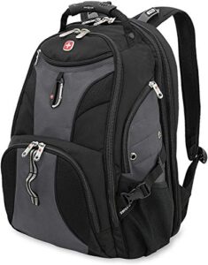 swissgear 1900 scansmart tsa 17-inch laptop backpack, gray/black