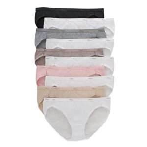 hanes womens cotton, available multiple pack sizes bikini underwear, 10 pack - assorted 1, 6 us