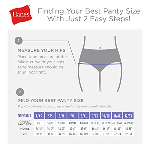 Hanes womens Cotton, Available Multiple Pack Sizes bikini underwear, 10 Pack - Assorted 1, 6 US