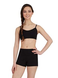 capezio womens tb130 shorts, black, x-small us