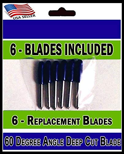 6 Pack Made in USA Deep Cut Point Explore Maker Replacement Blades for Cutting Machines Compatible with Bridge Cricut Air Expression 2 Explore one Maker 1 2 3