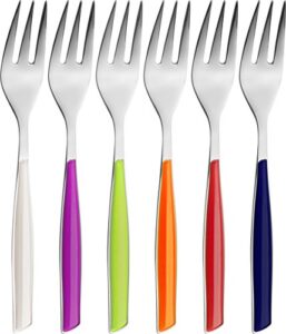 bugatti glaa-021f17/6 glamour 6-piece cutlery set cake forks san/steel multi-coloured 16 x 20 x 3 cm