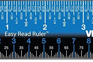 Victor Easy Read Stainless Steel Ruler, Standard/Metric, 12".5 Long, Blue