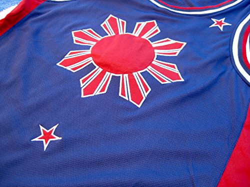 Soldier Tanks Blue Red Filipino Basketball Jersey Tank Top Philippines Pinoy Pride (Medium)