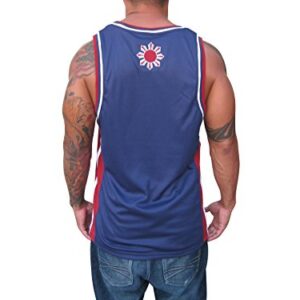 Soldier Tanks Blue Red Filipino Basketball Jersey Tank Top Philippines Pinoy Pride (Medium)