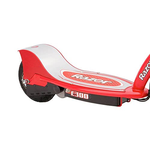 Razor E300 Durable Adult & Teen Ride-On 24V Motorized High-Torque Power Electric Scooter, Speeds up to 15 MPH with Brakes and 9" Pneumatic Tires, Red