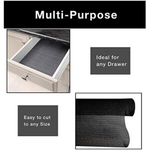 Smart Design Original Grip Shelf Liner - 12 Inch x 5 Feet - Non Adhesive, Strong Grip Bottom, Easy Clean Kitchen Drawer, Cabinet, Cupboard Dresser Protector Cover, Non Slip Rubber Mat - Black