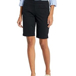 JAG Jeans Women's Ainsley Pull-On Bermuda Short, Black Twill, 12