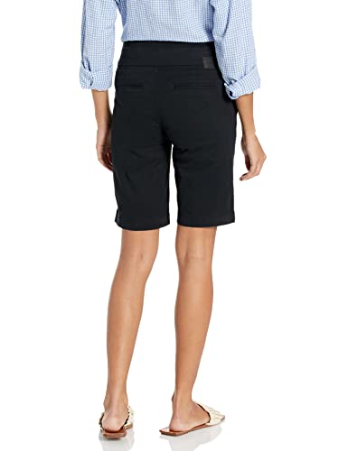 JAG Jeans Women's Ainsley Pull-On Bermuda Short, Black Twill, 12