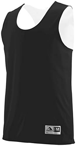 Augusta Sportswear mens Augusta Reversible Wicking Tank Sleeveless, Black/White, Large US