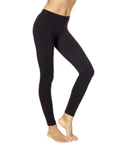 no nonsense womens cotton leggings black, l