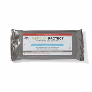 medline aloetouch protect dimethicone skin protectant wipes, hypoallergenic, fragrance-free, 8 count (pack of 30)