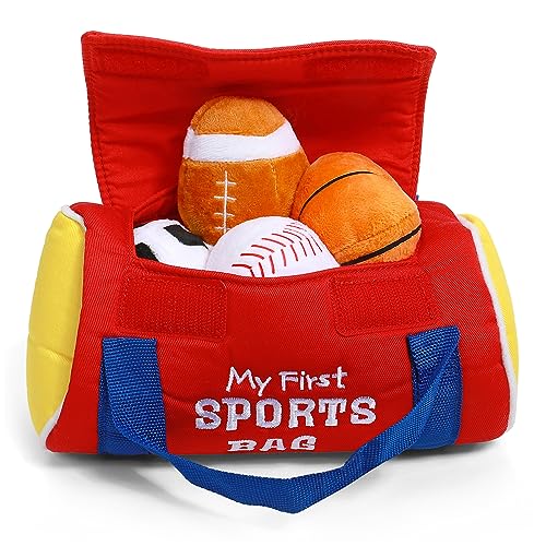 GUND Baby My First Sports Bag Stuffed Plush Playset, 5 Piece, 8"