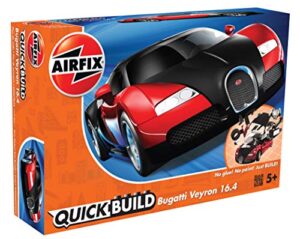 airfix quickbuild j6020 quickbuild bugatti 16 4 veyron black red