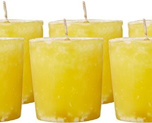 Aroma Naturals Ambiance Votive Candle, Yellow/Orange/Lemongrass, 6 Count