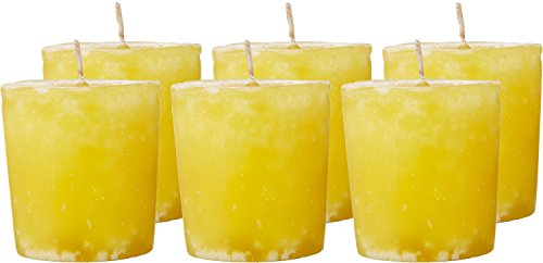 Aroma Naturals Ambiance Votive Candle, Yellow/Orange/Lemongrass, 6 Count