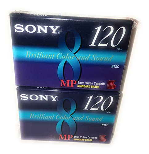 Sony MP 8mm Video Cassette Standard Grade 120 min (2 Pack)