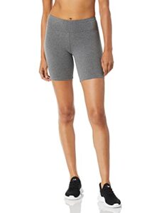 jockey womens 7" bike casual shorts, charcoal, medium us