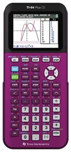 texas instruments ti-84 plus ce plum graphing calculator