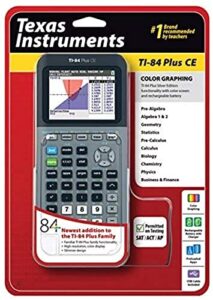 texas instruments ti-84 plus ce silver graphing calculator