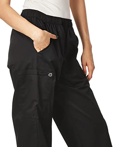 WonderWink WonderWORK Women’s Pull-On Cargo Pant — Black, 2X Large