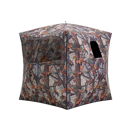 Barronett Blinds GR251BT Grounder 250 Pop Up Portable 2 Person Blind, Bloodtrail Woodland Camo