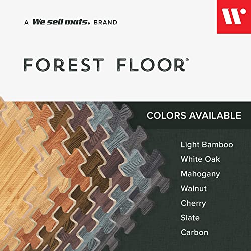 FOREST FLOOR 3/8 Inch Thick Printed Foam Tiles, Premium Wood Grain Interlocking Foam Floor Mats, Anti-Fatigue Flooring, 24 in x 24 in, 24 Square Feet (6 Tiles) (FF24-10M)