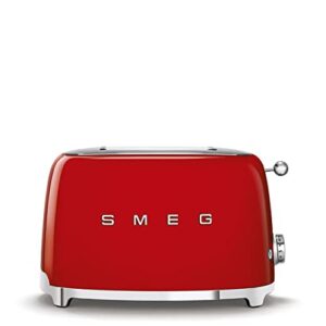 smeg red 2 slick 2 slice toaster, medium