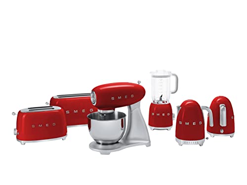 Smeg Red 2 Slick 2 Slice Toaster, Medium