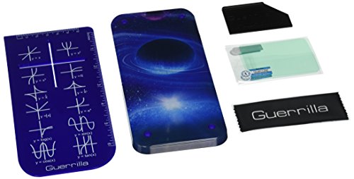 Guerrilla Hard Slide Case for Texas Instruments TI-84 Plus CE Color Edition Graphing Calculator With Screen protector and Graphing Ruler, Galaxy